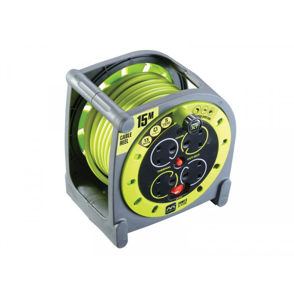Masterplug PRO-XT Case Cable Reel 240V 13A 4-Socket 15m