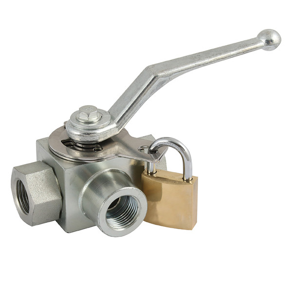 1/2" BSP Parallel Female Ball Valve 3 Way T Ported