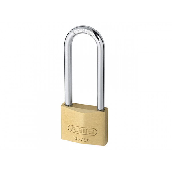 ABUS Mechanical 65/50mm Brass Padlock 80mm Long Shackle