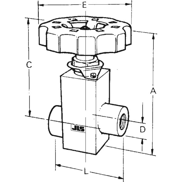 3/8" High Pressure Shut-off Valve - Offset Ports W36922S