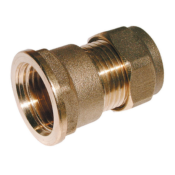 3/4" BSPP Female x 15mm OD Coupling