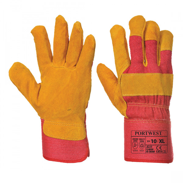 A225 Fleece Lined Rigger Glove Red XL