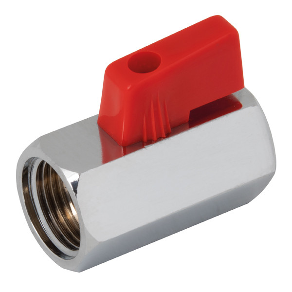 1/4"BSPF Brass Chrome Finish Mini Ball Valve