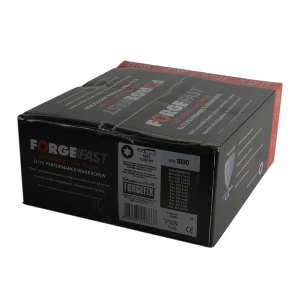 ForgeFix ForgeFast Torx Compatible Wood Screw Pack 1800 Piece