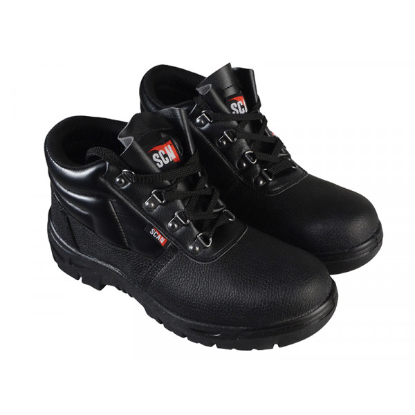 Scan 4 D-Ring Chukka Black Safety Boots UK 6 EUR 39