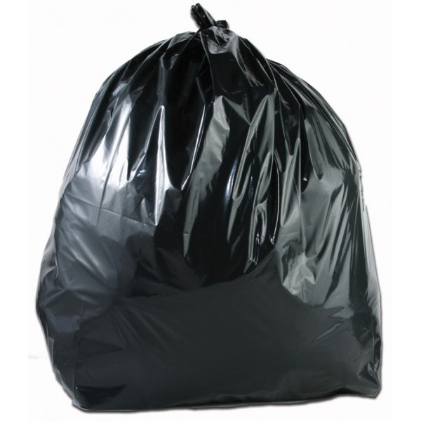Black Plastic Waste Sacks 140 Gauge 45 x 73 x 99 18" x 29" x 39"