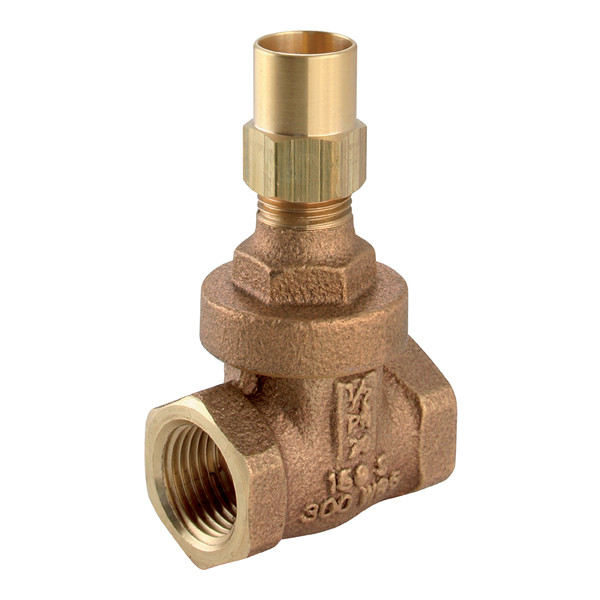 1/2" BSPT FXF BZ GATE VALVE LOCKSHIELD