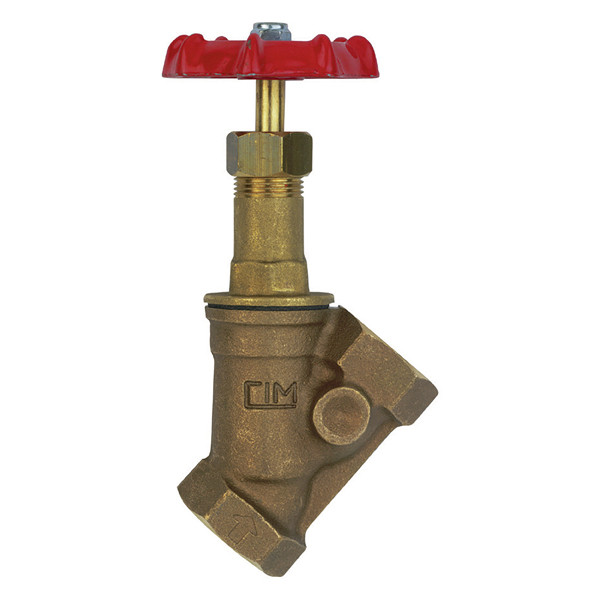 1" BSP FEM BRONZE OBLIQUE STOP VALVE