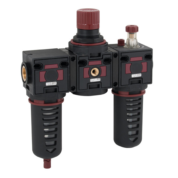 1/2" BSP Parallel Female + Regulator + Lubricator