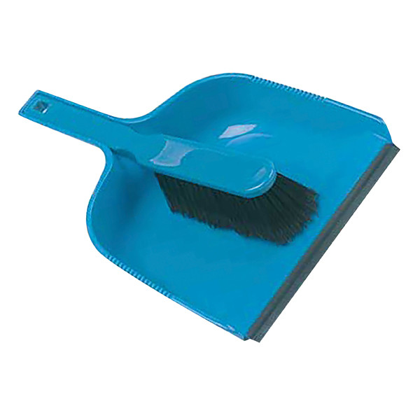 DUSTPAN AND SOFT BRUSH SET BLUE
