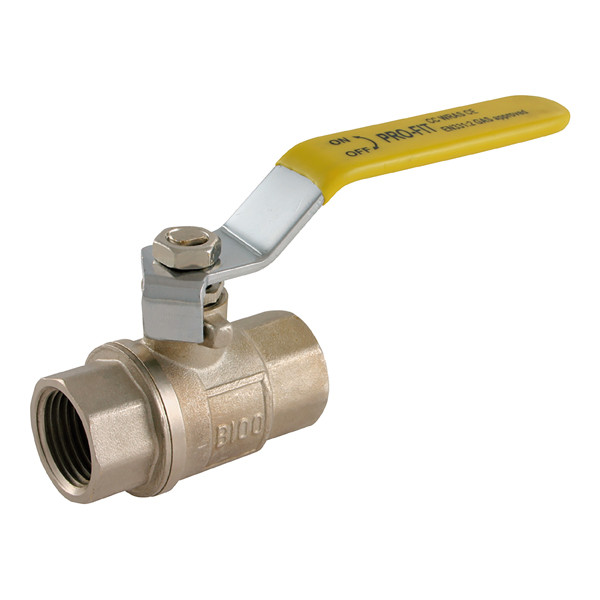 3/4" BSPP Brass Ball Valve Lever Handle Yell Handle