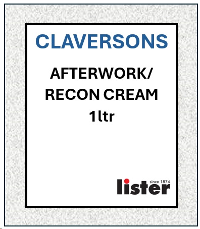 CLAVERSONS Afterwork/Recon Cream Case 6 X 1 Litre Cartridge H125
